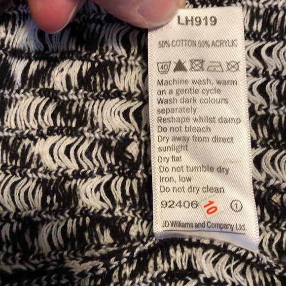 Simply Be | Sweaters | Simplybe Label Be Comfy Black And White Cardigan ...